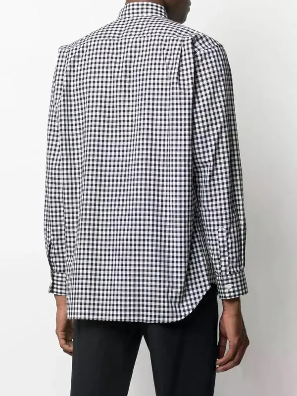 Comme Des Garçons Check-print Cotton Shirt - Neutrals