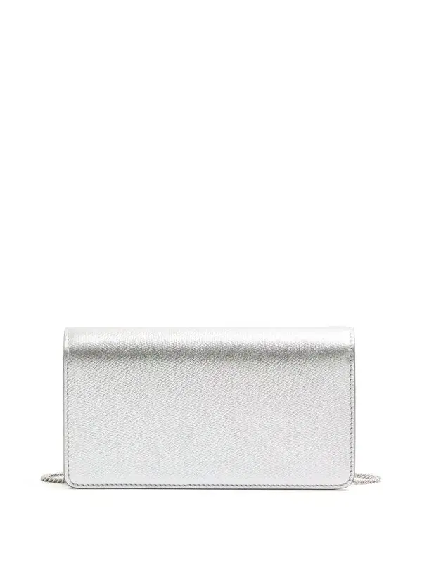 Valentino Garavani Vlogo Signature Mini Shoulder Bag In Laminated Grainy Calfskin
