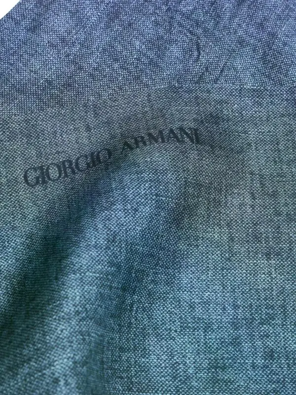 Giorgio Armani Silk Scarf - Blue