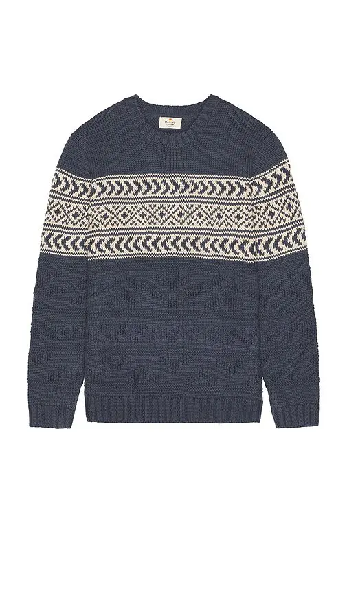 Marine Layer Textured Fair Isle Sweater
