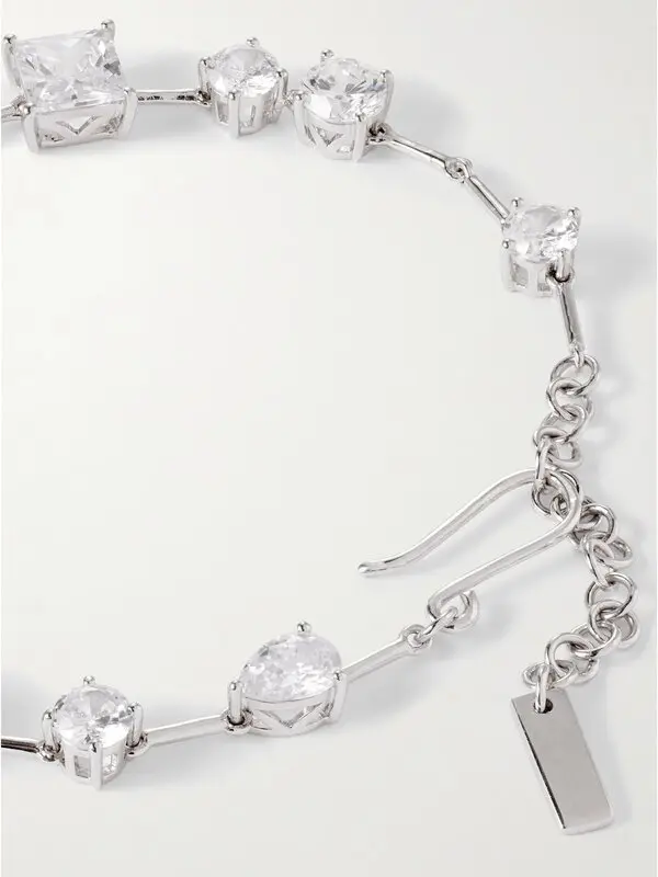 Completedworks Delicate Rhodium-plated Cubic Zirconia Bracelet