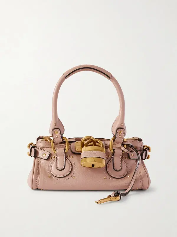 Chloé Paddington Embellished Leather Tote - Neutrals