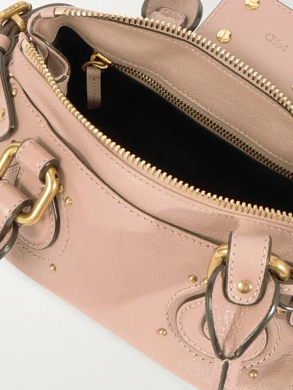 Chloé Paddington Embellished Leather Tote - Neutrals