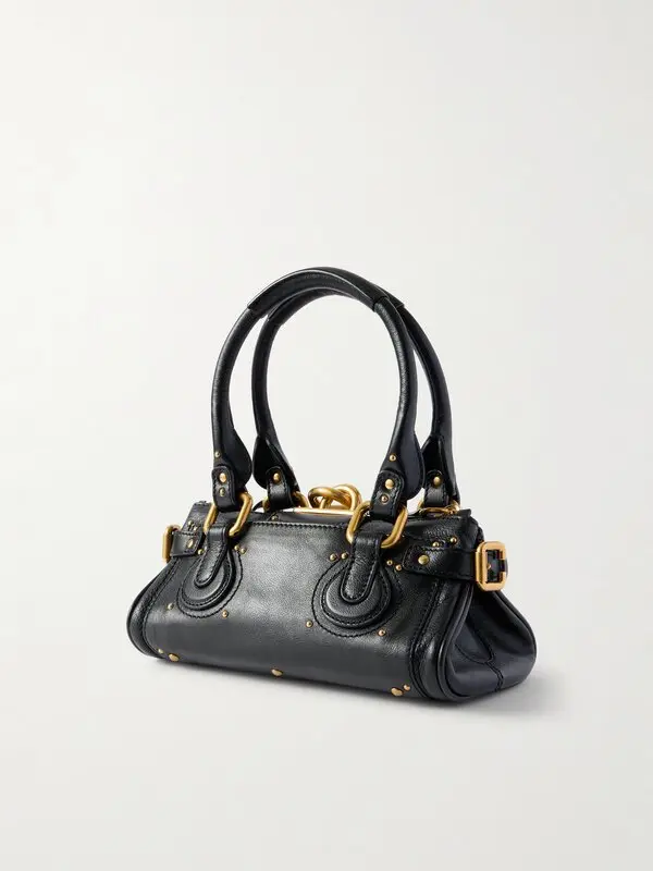 Chloé Paddington Embellished Leather Tote - Black