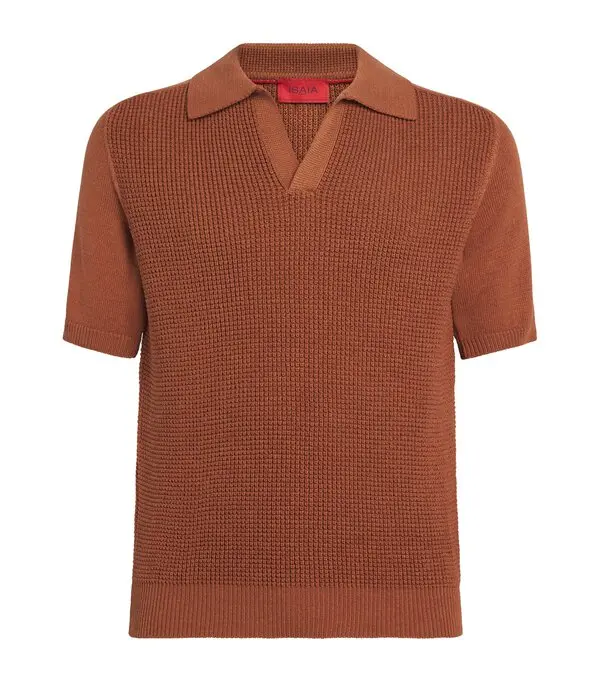 Isaia Silk-cotton Knit Polo Shirt