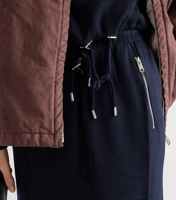 Prada Wool-cashmere Midi Skirt