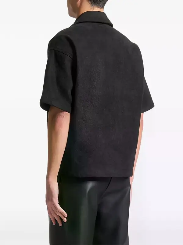 Manière De Voir Luc Boxy-fit Suede-effect Shirt