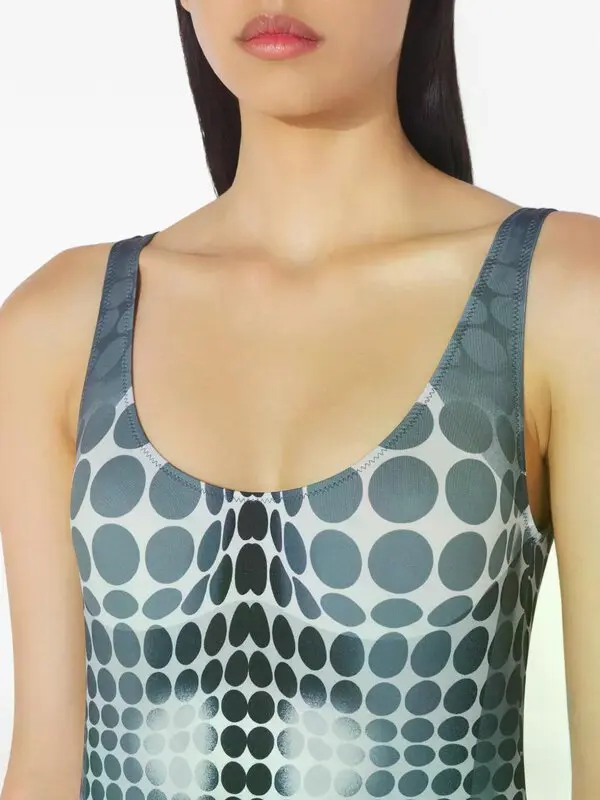 JEAN PAUL GAULTIER Sleeveless Scoop Neck Swimsuit - Grey