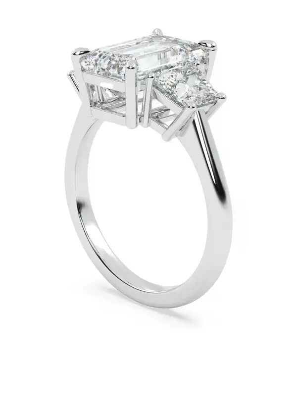 TILLA 14k White Diamond Three Stone Ring