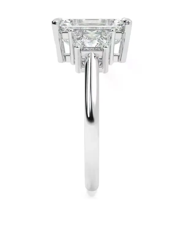 TILLA 14k White Diamond Three Stone Ring