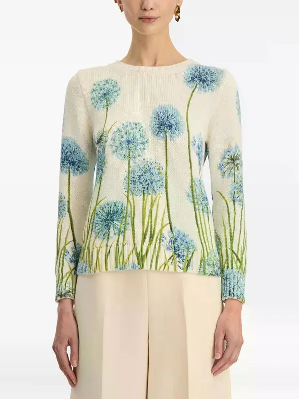 Oscar De La Renta Allium Printed Sweater