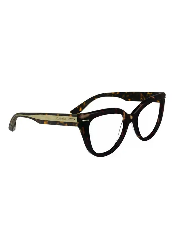 Calvin Klein Tortoiseshell-pattern Cat-eye Frame Glasses