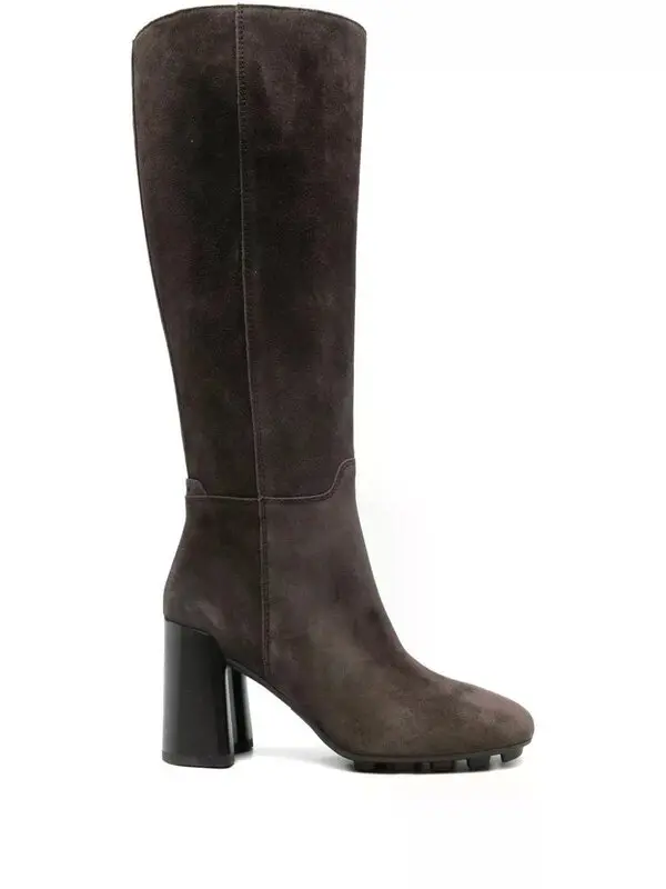 Hogan 90mm Suede Block-heel Knee-high Boots
