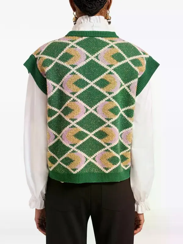La DoubleJ Half-light Argyle Top