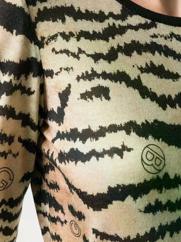 Giambattista Valli Tiger Print Cashmere Jumper