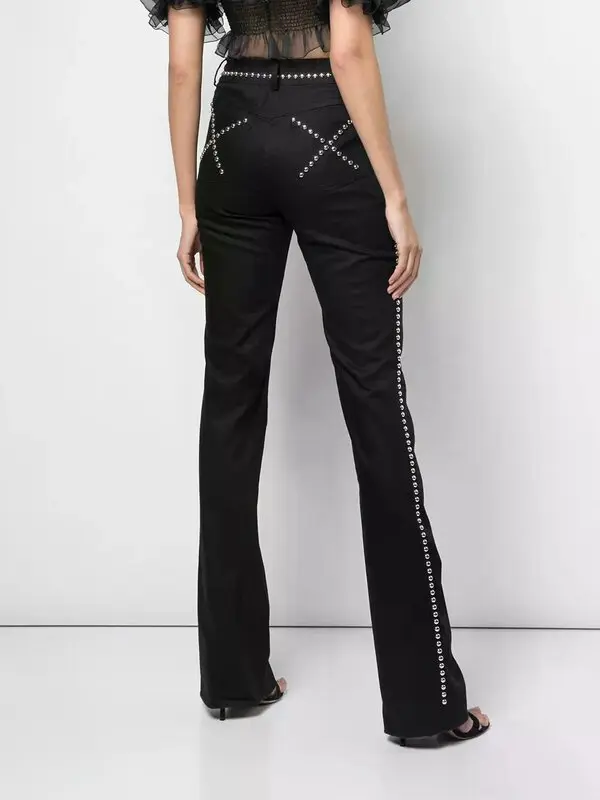 Giambattista Valli Stud Embellished Flared Trousers