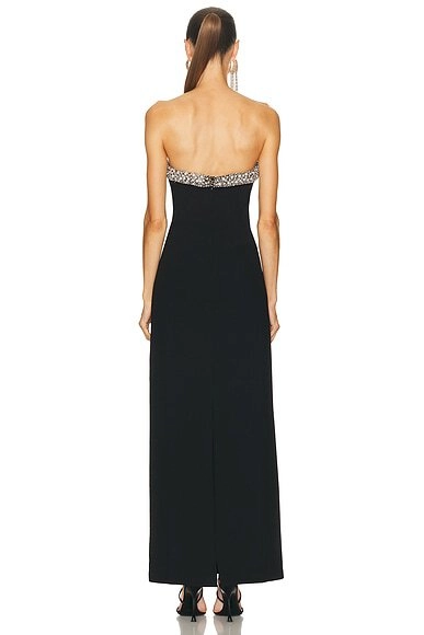 Simkhai Riona Embellished Bustier Gown - Black