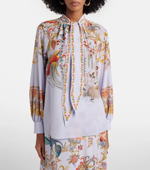 Etro Jacquard Silk Blouse