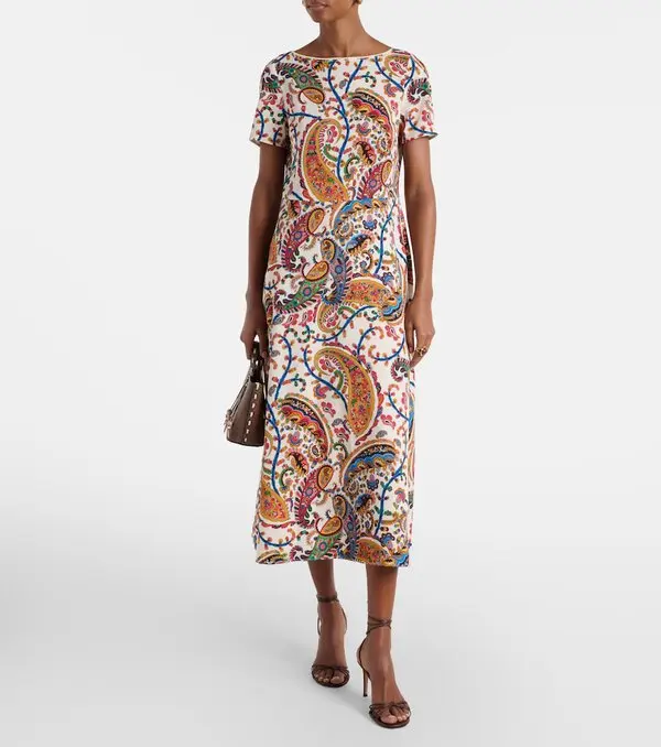 Etro Printed Midi Dress - Multicoloured