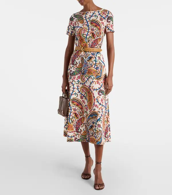 Etro Printed Midi Dress - Multicoloured
