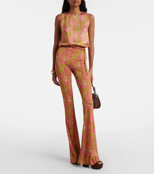 Etro Paisley Flared Trousers