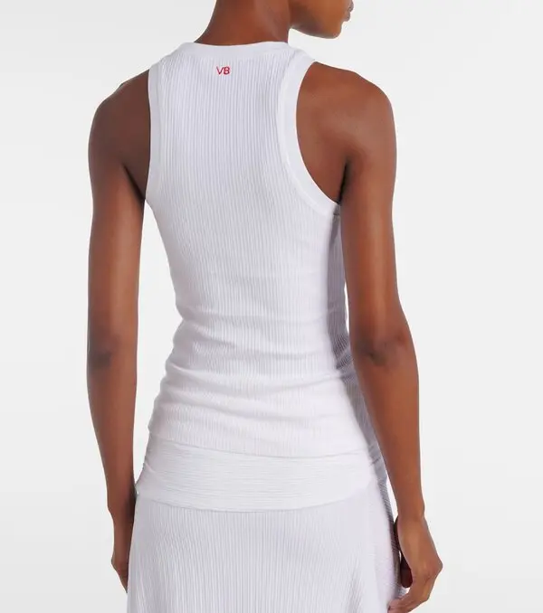 Victoria Beckham Cotton-blend Tank Top - White