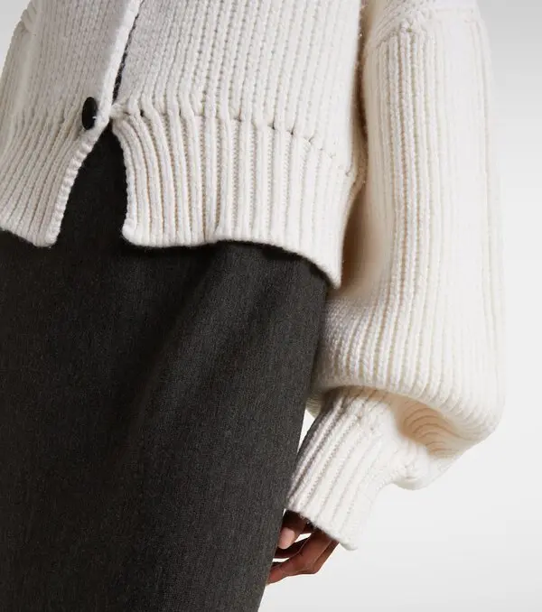 Khaite Ribbed-knit Cashmere Cardigan