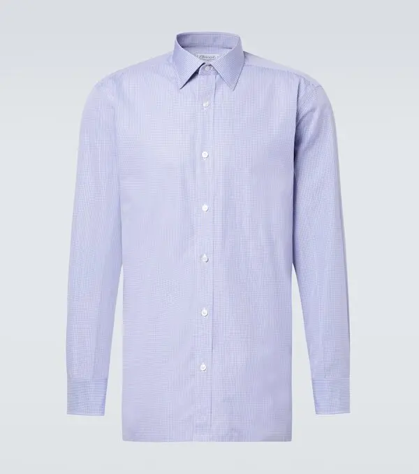 Charvet Checked Cotton Poplin Shirt