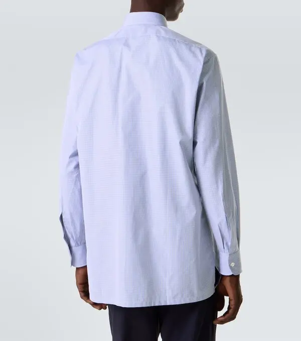 Charvet Checked Cotton Poplin Shirt