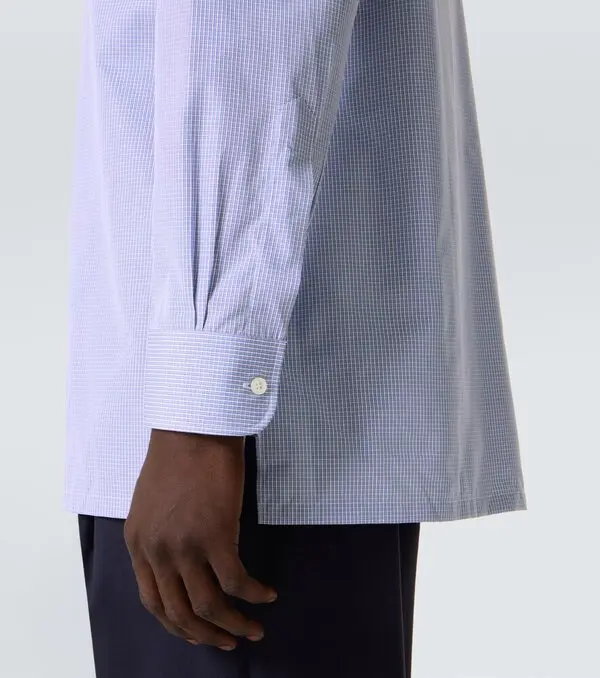 Charvet Checked Cotton Poplin Shirt