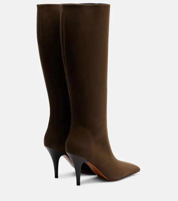 Stella McCartney Knee-high Square Toe Zip-up Boots