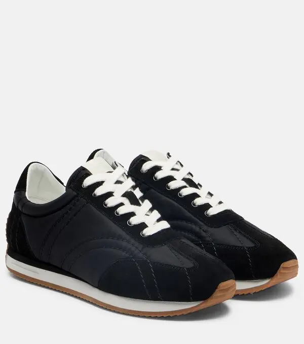 TOTEME Suede-trimmed Sneakers - Black