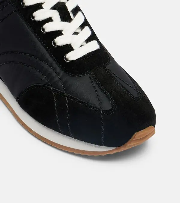 TOTEME Suede-trimmed Sneakers - Black