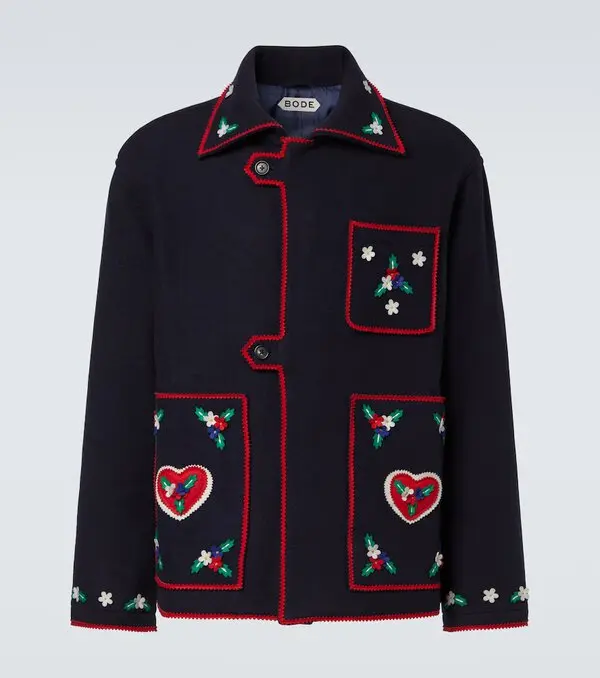 BODE Embroidered Wool Jacket