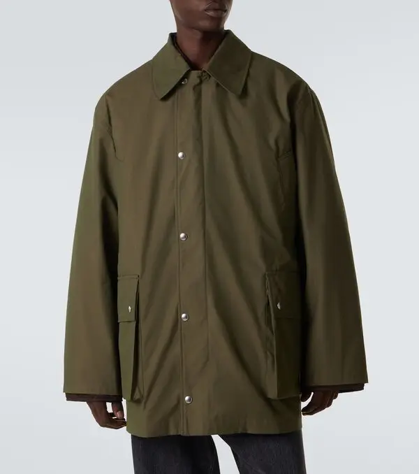 Our Legacy Hunter Cotton-blend Canvas Jacket In Pine
