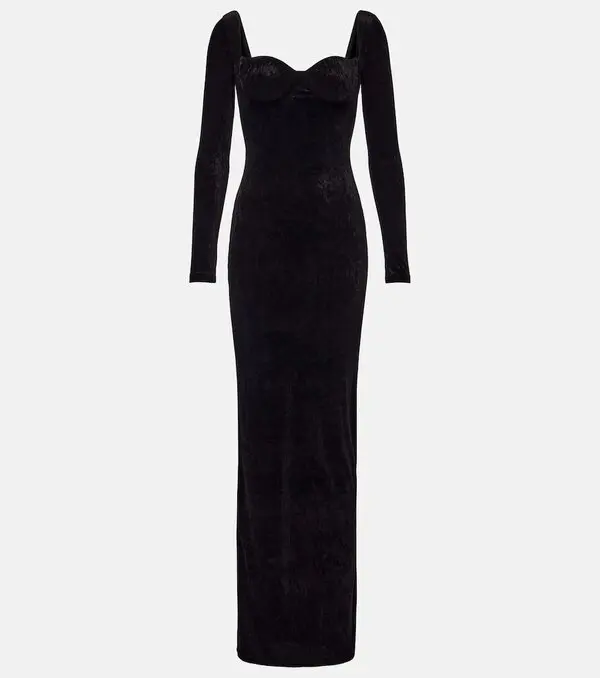 Balenciaga Velvet Gown - Black