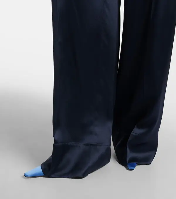 JOSEPH Dijon Silk Satin Wide-leg Trousers