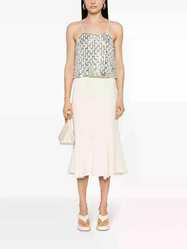 FORTE_FORTE Sequin Embellished Sleeveless Cropped Top