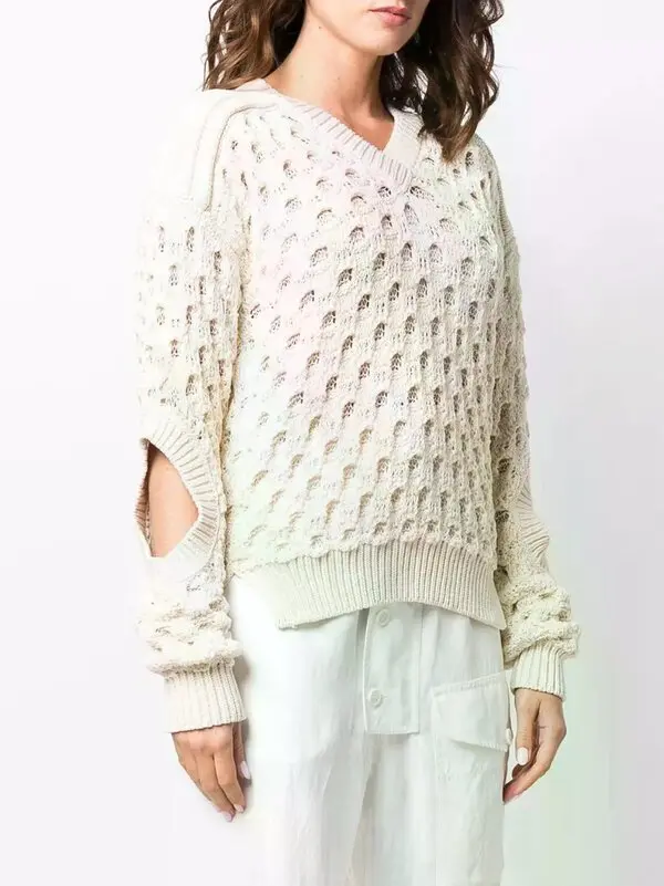 Stella McCartney Open Knit V-neck Jumper