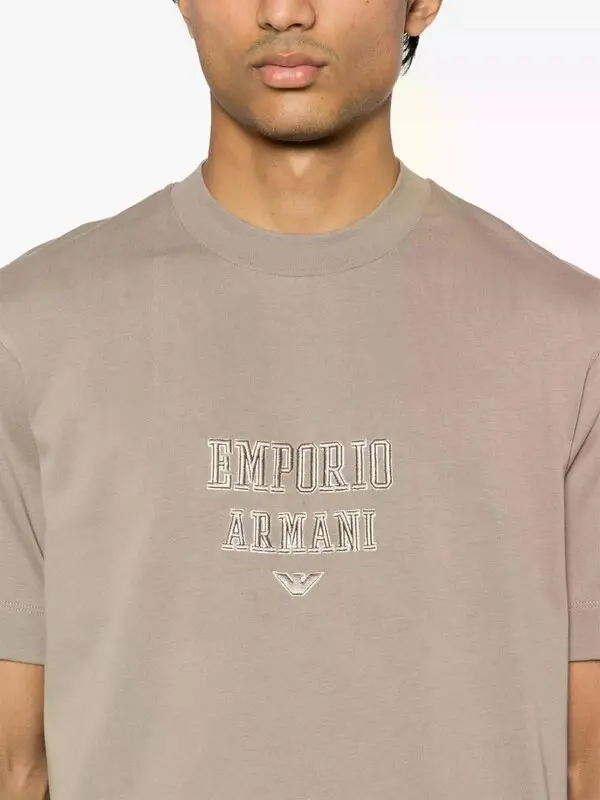Emporio Armani Logo-embroidered T-shirt
