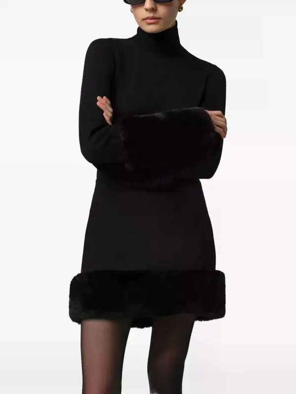 Apparis Meadow Faux-fur Trimmed Mini Skirt