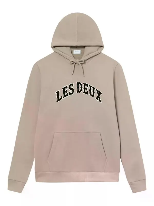 LES DEUX Brady Logo-print Hoodie - Neutrals