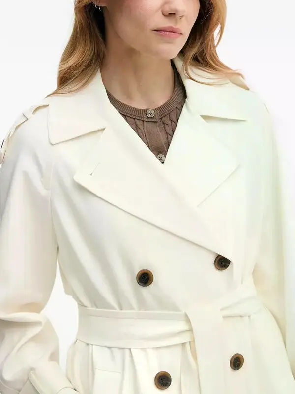 Dkny Double-breasted Belted Trench Coat