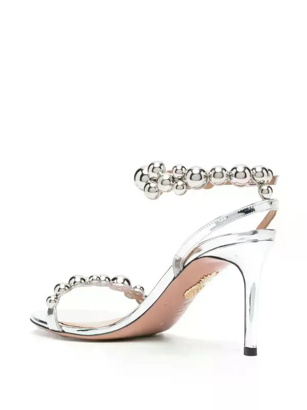AQUAZZURA Bubble Embellished Stiletto Sandals