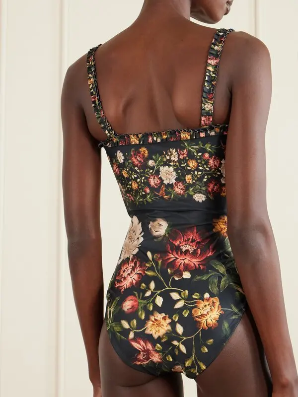 Agua Bendita Limón Paramo Floral-print Swimsuit