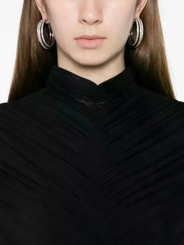 AXEL 113 Gace Mesh-panelled Dress - Black