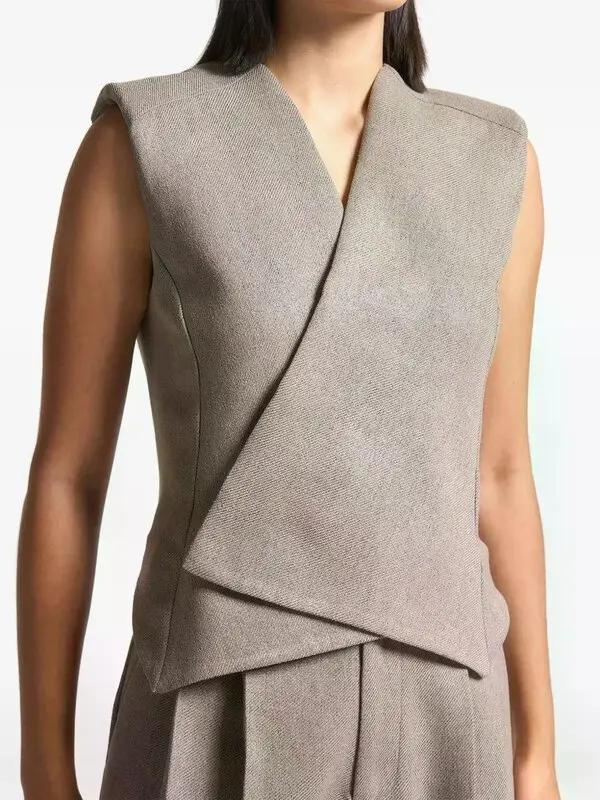 Manière De Voir Textured Tailored Wrap Waistcoat