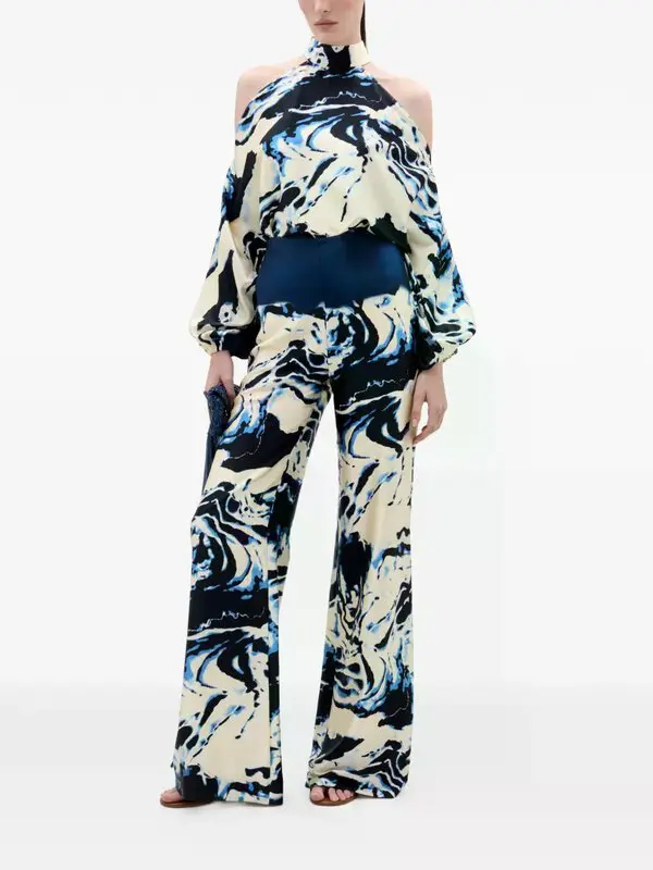 Silvia Tcherassi Abstract Print High-waisted Trousers