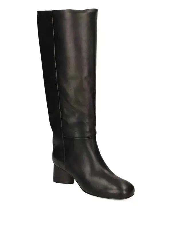 VIC MATIE Block-heel Leather Knee-high Boots
