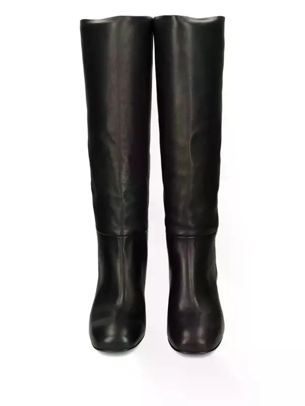 VIC MATIE Block-heel Leather Knee-high Boots
